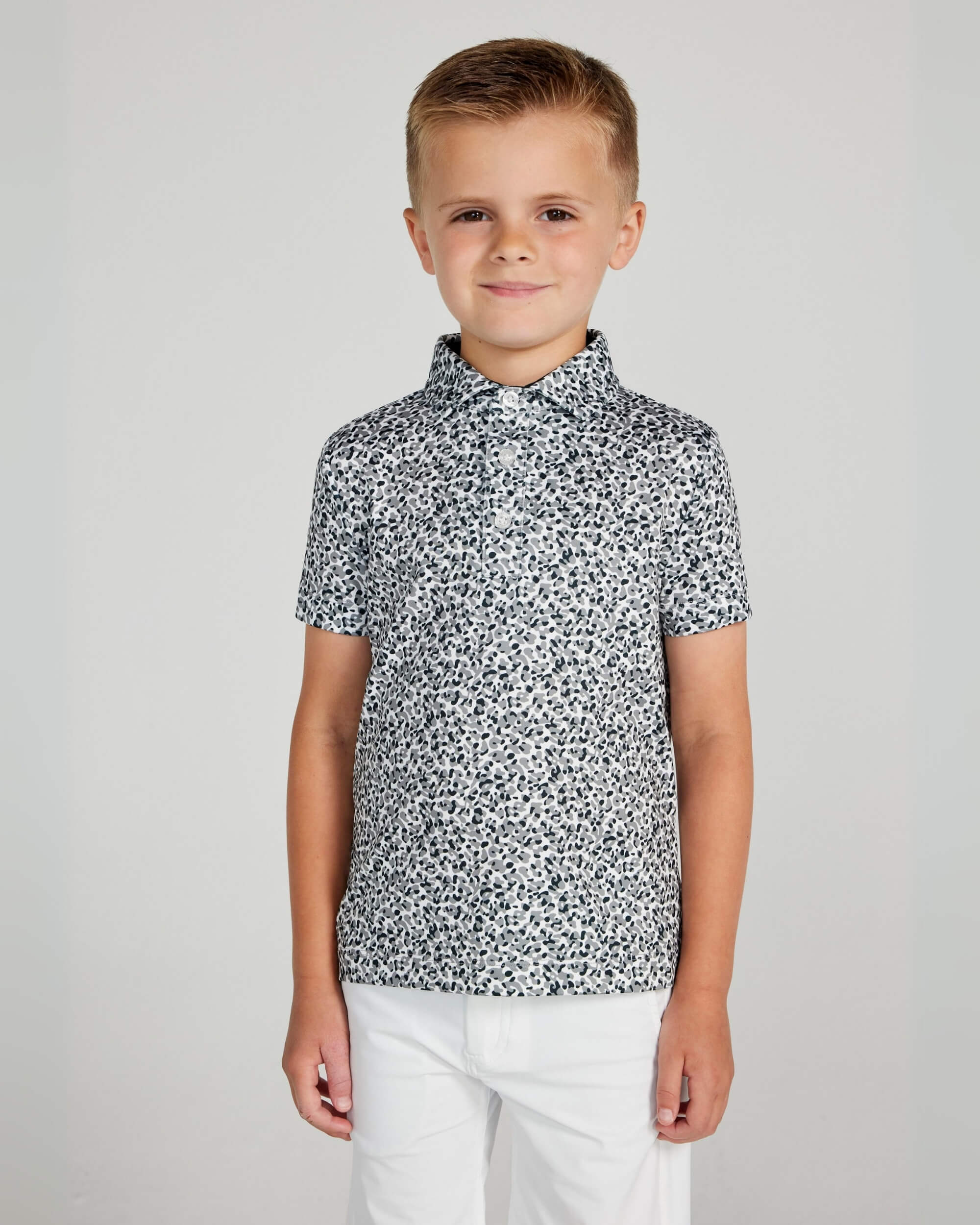 Boys Galem Polo in Gray – REDVANLY